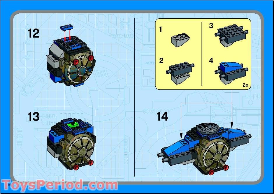 LEGO 10131 TIE Collection Instructions and Parts List