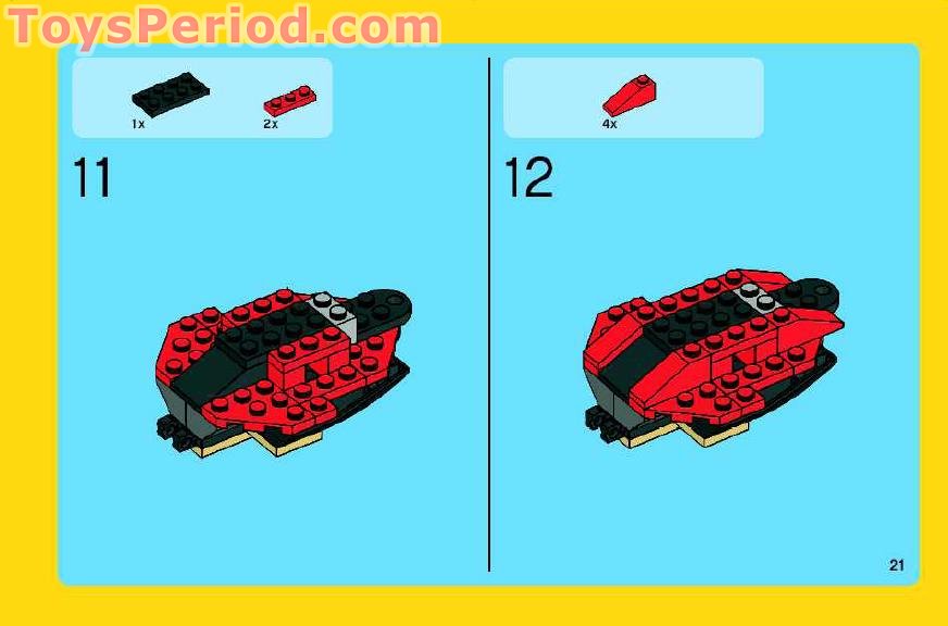 LEGO 4994 Fierce Creatures Instructions and Parts List