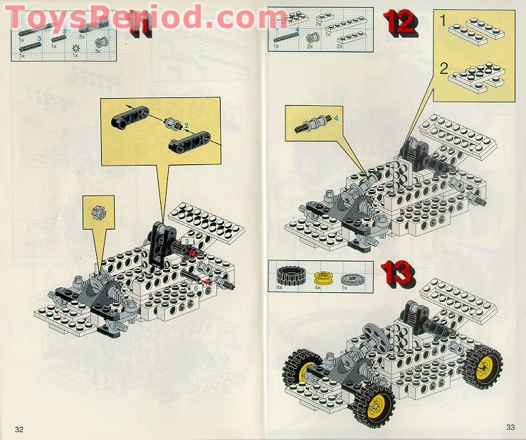 LEGO 8022 Technic Starter Set Instructions and Parts List