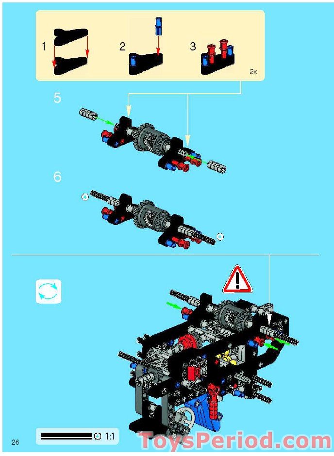 LEGO 8284-2 Tractor / Dune Buggy Set Parts Inventory and Instructions ...