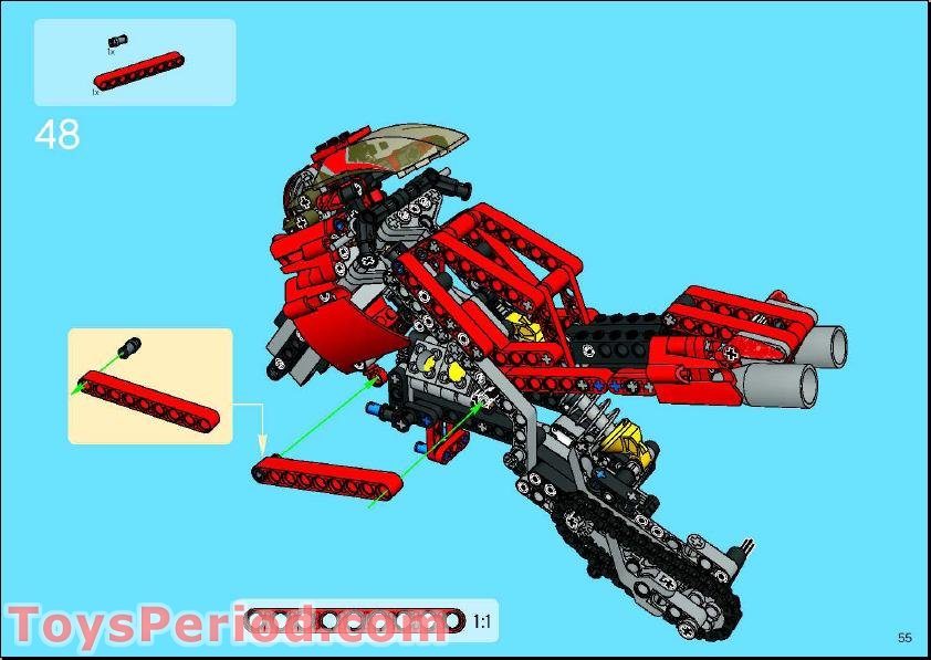 LEGO 8420 Street Bike Instructions and Parts List