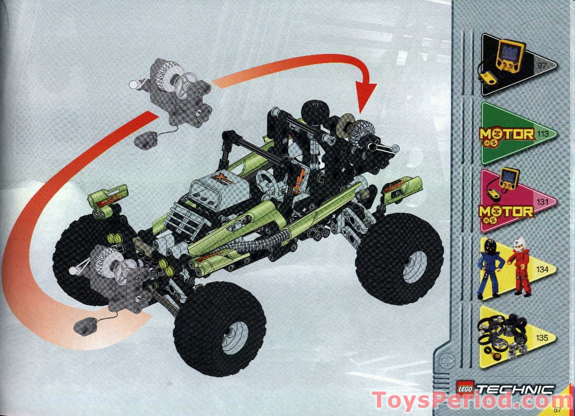LEGO 8465 Extreme Off-Roader Instructions and Parts List