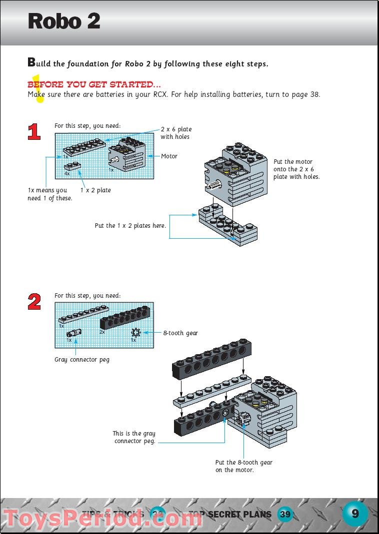 LEGO 9719 Robotics Invention System, Version 1.0 Instructions and Parts ...