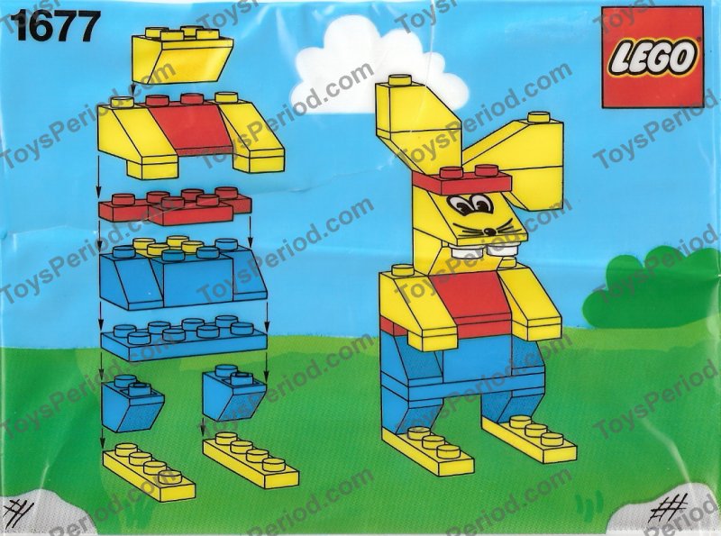 LEGO 1677 Easter Rabbit Instructions and Parts List
