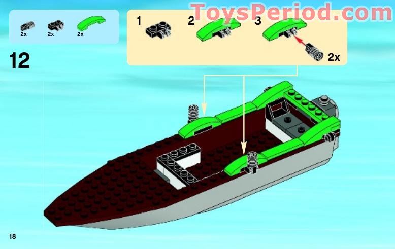 LEGO 60015 Coast Guard Plane Instructions and Parts List