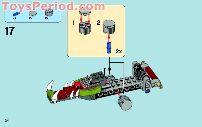 LEGO 70001 Crawley's Claw Ripper Instructions and Parts List