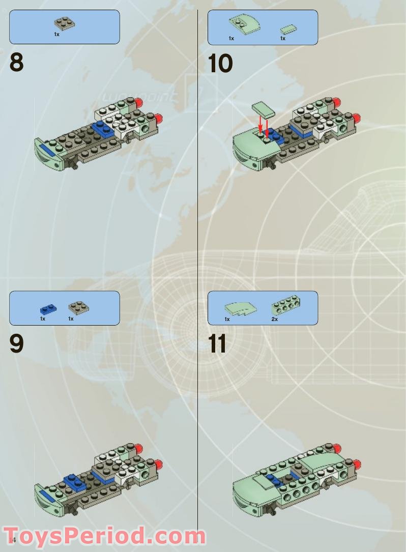 LEGO 8487 Flo's V8 Cafe Instructions and Parts List