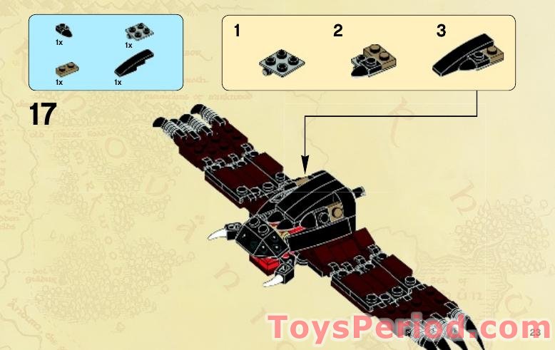 LEGO 9470 Shelob Attacks Instructions and Parts List