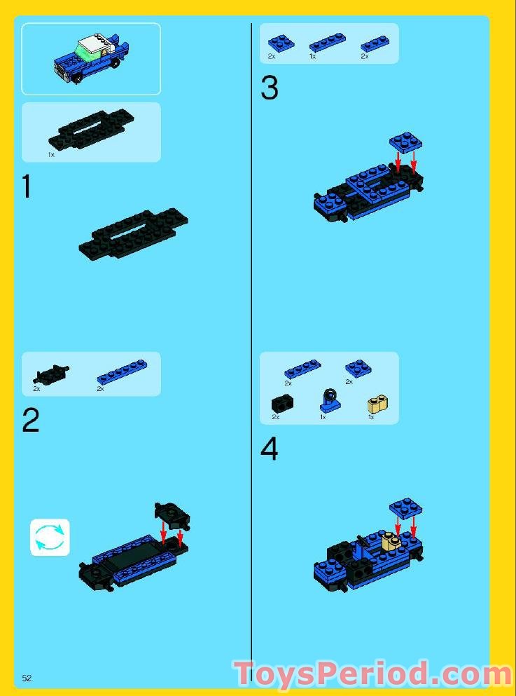 LEGO 10184 Town Plan Instructions and Parts List