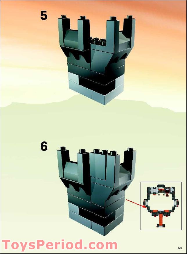 LEGO 4785 Black Castle Instructions and Parts List