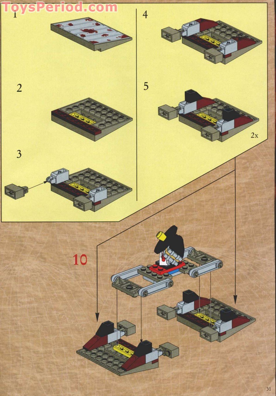 LEGO 5987 Dino Research Compound Instructions and Parts List