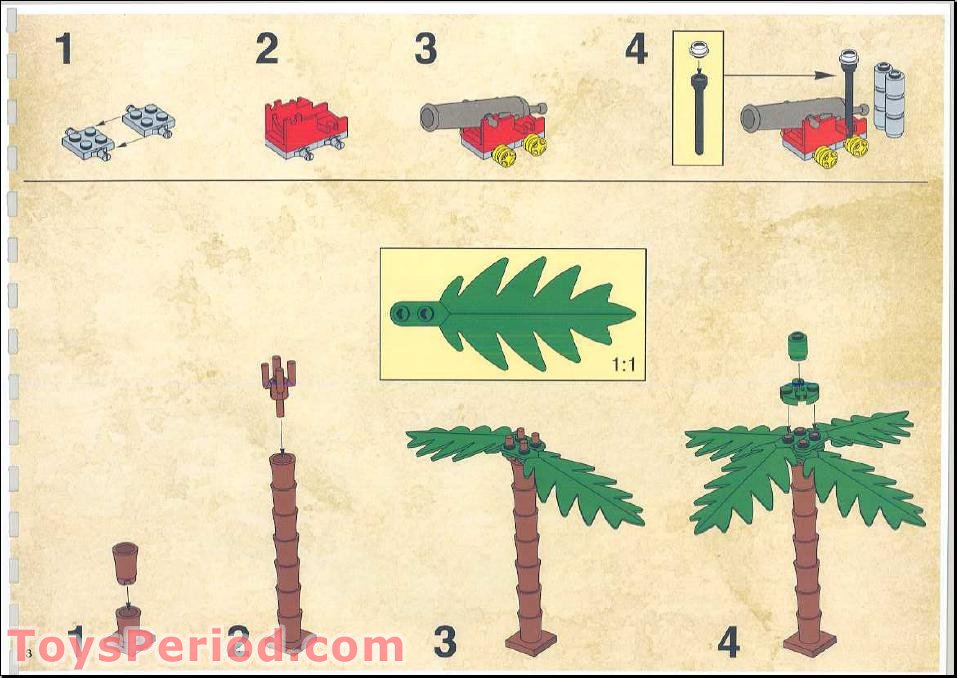 LEGO 6281 Pirates Perilous Pitfall Instructions and Parts List