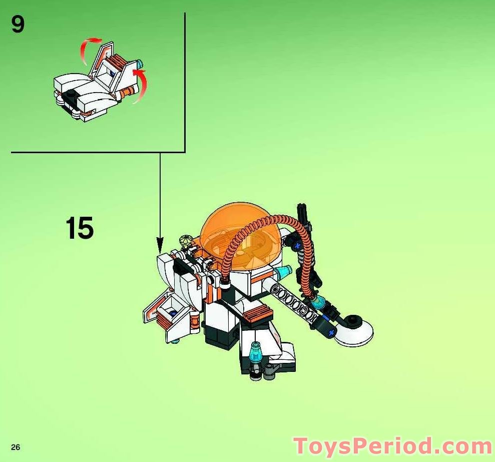 LEGO 7646 ETX Alien Infiltrator Instructions and Parts List