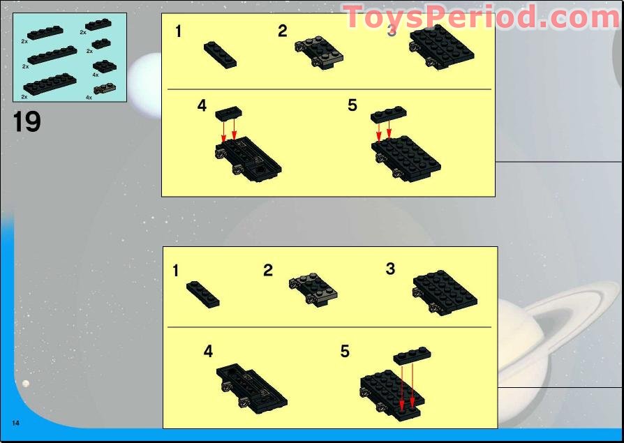 LEGO 7470 Space Shuttle Discovery Instructions and Parts List