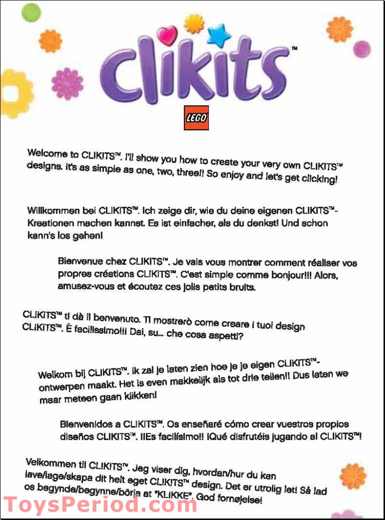 LEGO 7511 Trendy Tote Tangerine Instructions and Parts List