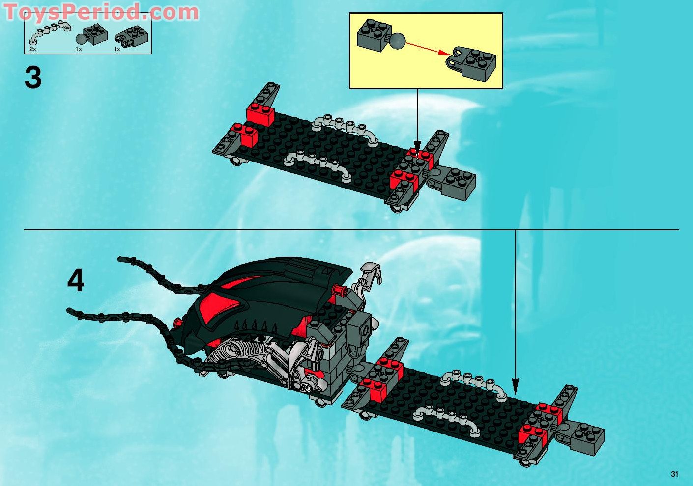LEGO 8927 Toa Terrain Crawler Instructions and Parts List