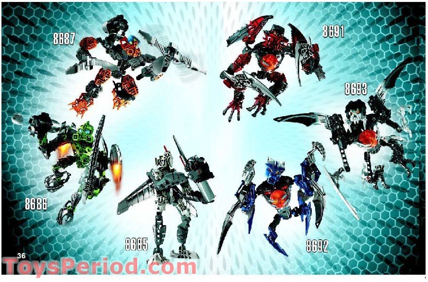 LEGO 8952 Mutran and Vican Instructions and Parts List