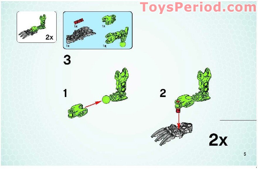 LEGO 8952 Mutran and Vican Instructions and Parts List