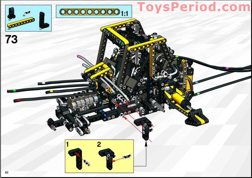 LEGO 8455 Back-hoe Loader (Backhoe) Instructions and Parts List