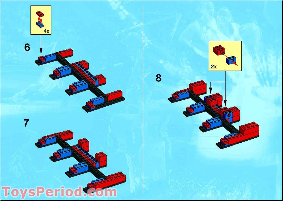 LEGO 3432 NBA Challenge Instructions and Parts List