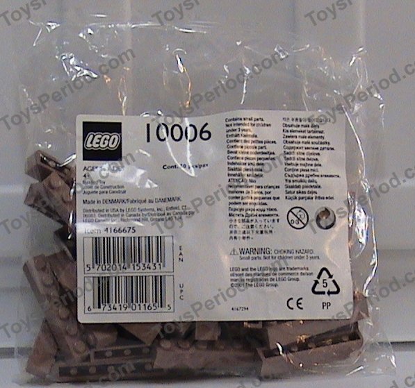 LEGO 10006 1x6 Sand Red Bricks Set Parts Inventory and Instructions ...