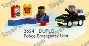 LEGO 2654 Police Dispatch Unit Set Parts List