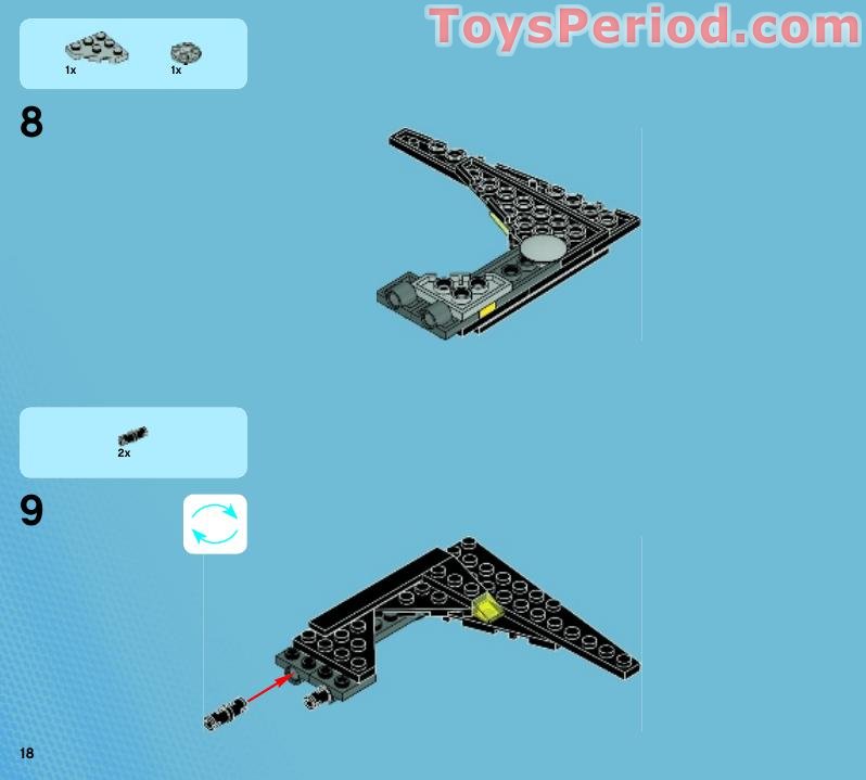 LEGO 6863 Batwing Battle Over Gotham City Instructions and Parts List