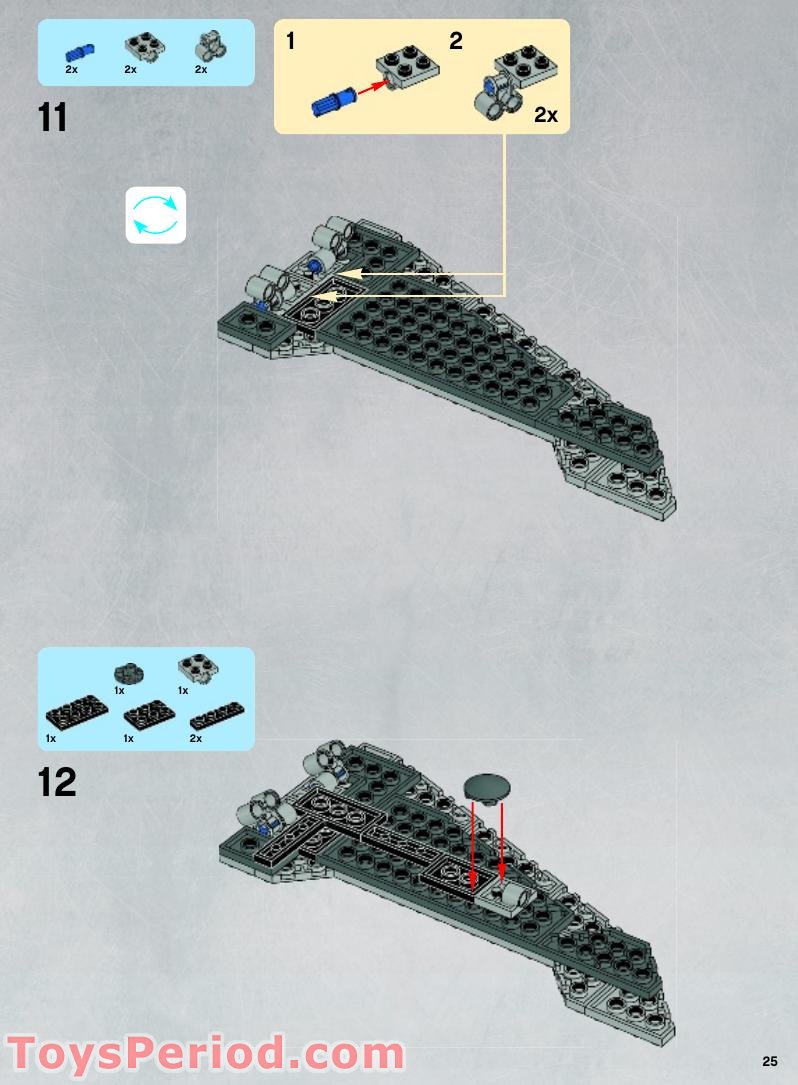 LEGO 9500 Sith Fury-class Interceptor Instructions and Parts List