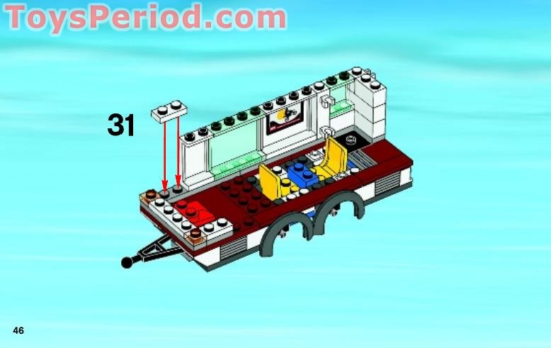 LEGO 4435 Car and Caravan Instructions and Parts List
