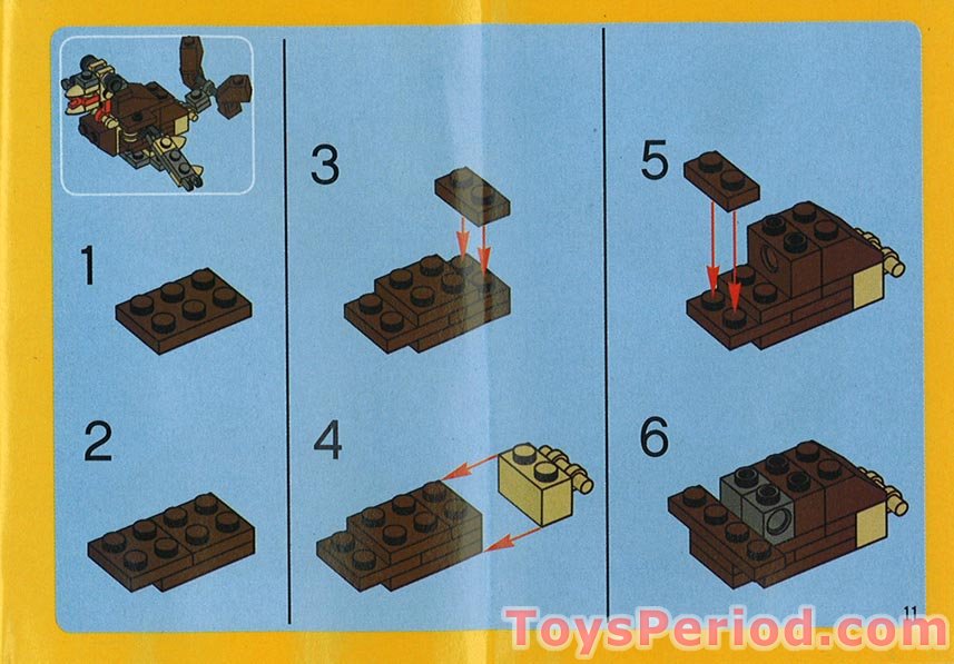 LEGO 4916 Mini Animals Instructions and Parts List