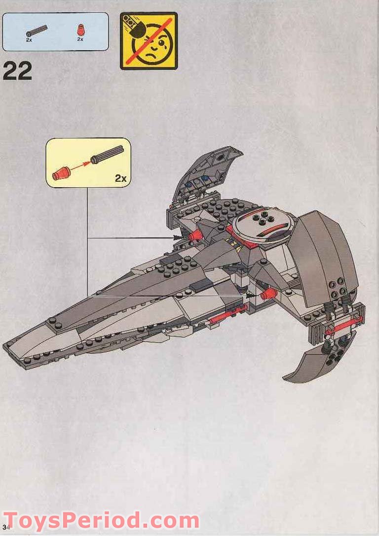 LEGO 7663 Sith Infiltrator Instructions and Parts List