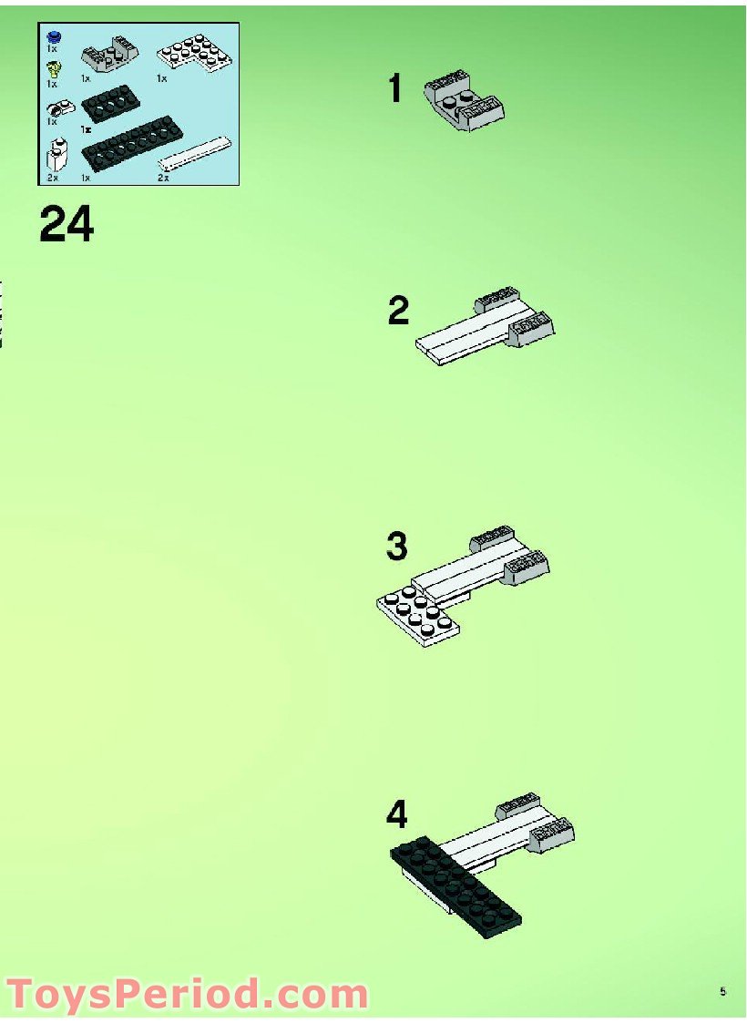 LEGO 7690 MB-01 Eagle Command Base Instructions and Parts List