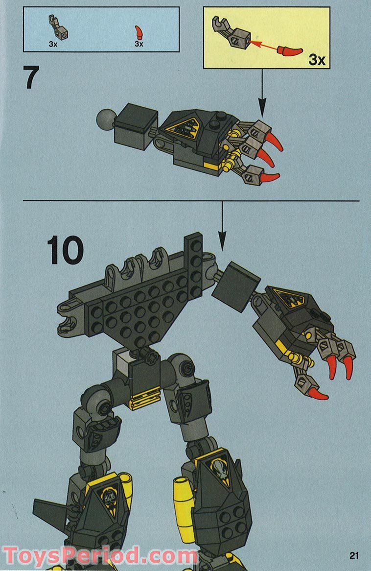 LEGO 8105 Iron Condor Instructions and Parts List