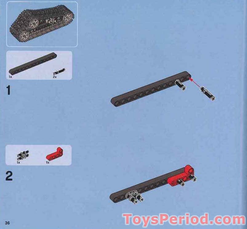 LEGO 8272 Snowmobile Instructions and Parts List