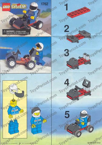LEGO 1762 Go-Cart Instructions and Parts List