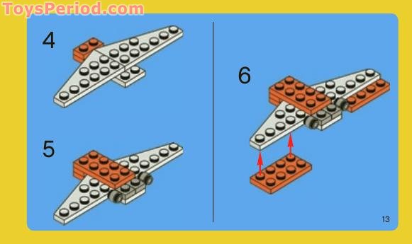 LEGO 5762 Mini Plane Instructions and Parts List