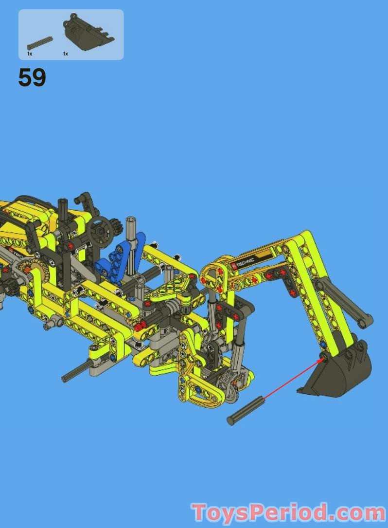 LEGO 8069 Backhoe Loader Instructions and Parts List