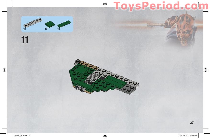 LEGO 9494 Anakin's Jedi Interceptor Instructions and Parts List