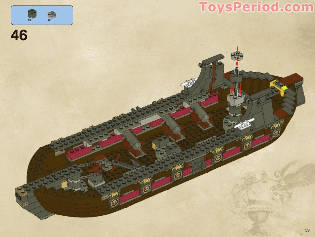 LEGO 4195 Queen Anne's Revenge Instructions and Parts List