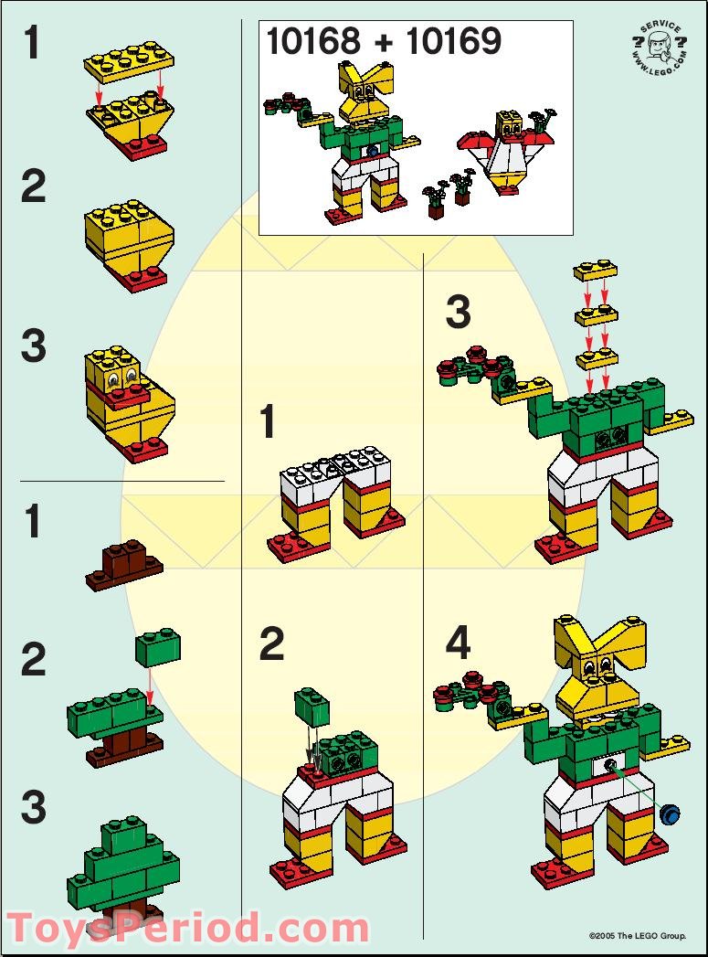 LEGO 10169 Chicken and Chicks Instructions and Parts List