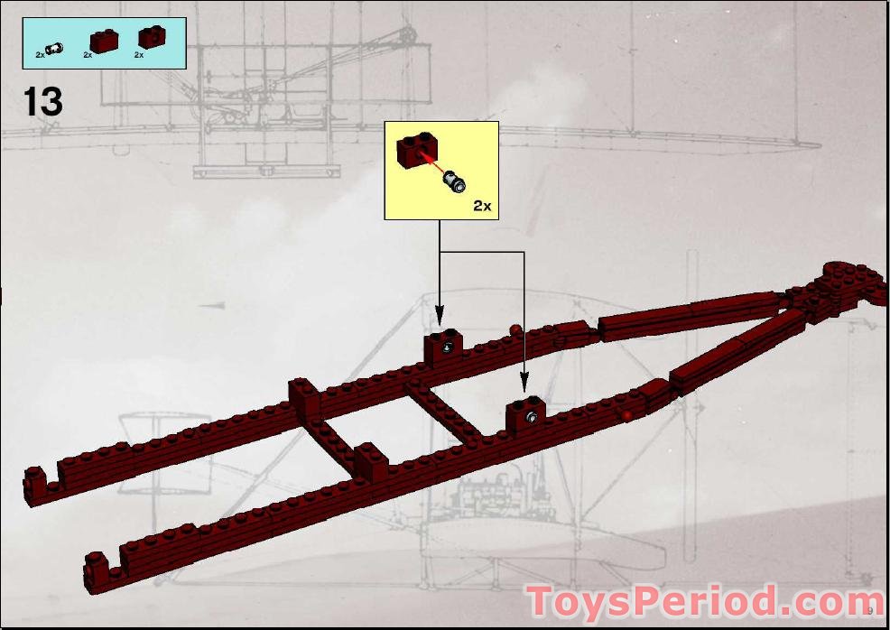 LEGO 10124 Wright Flyer Instructions and Parts List