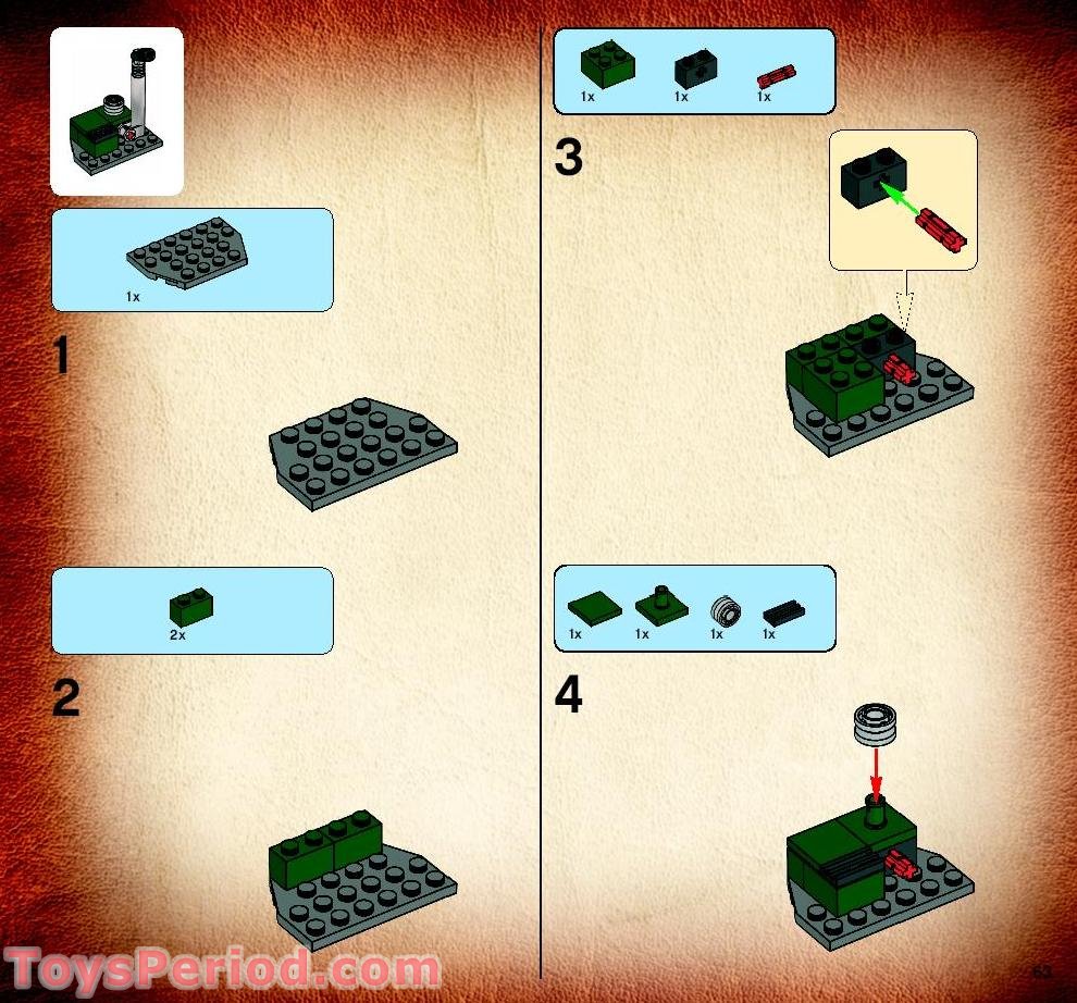 LEGO 7626 Jungle Cutter Instructions and Parts List
