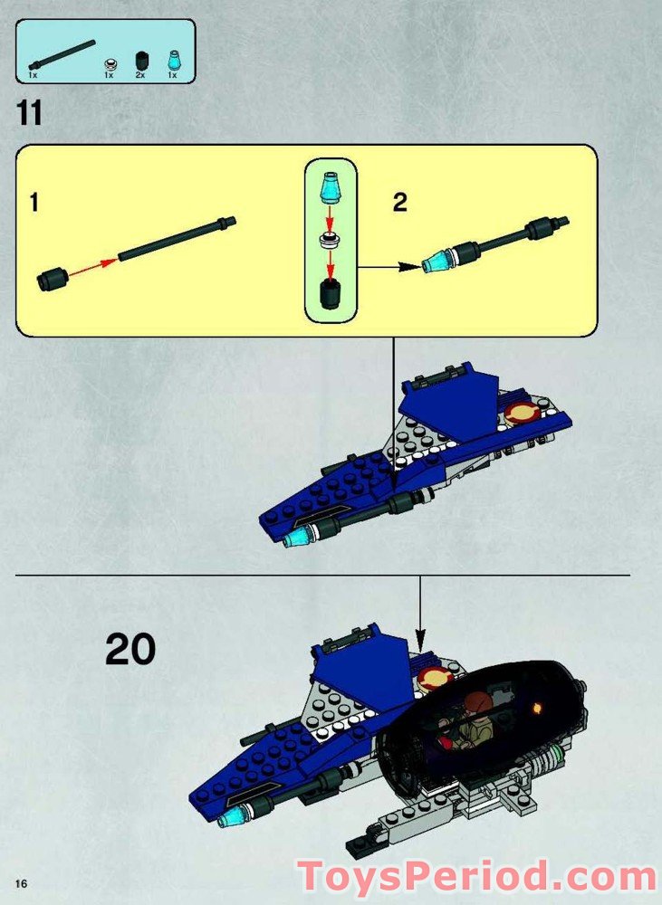 LEGO 7661 Jedi Starfighter with Hyperdrive Booster Ring Instructions ...