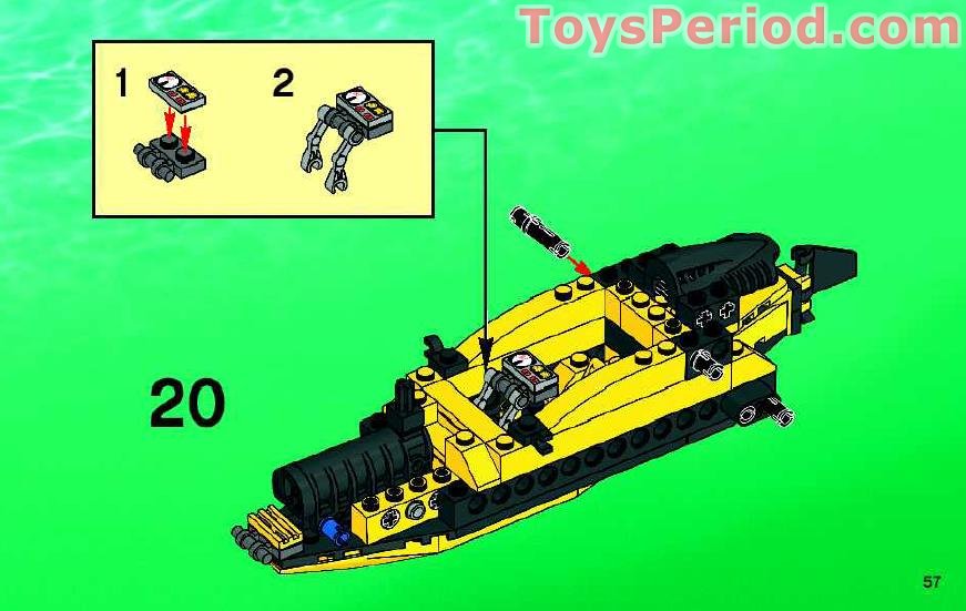 LEGO 7773 Tiger Shark Attack Instructions and Parts List