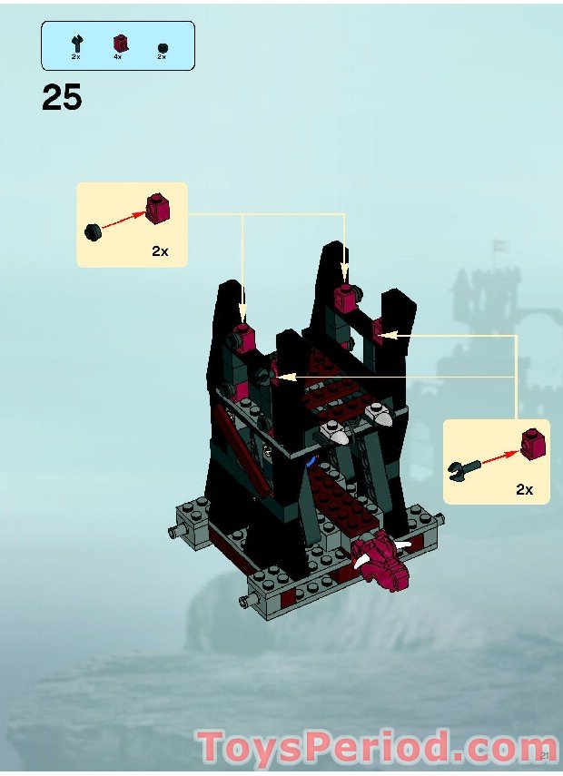 LEGO 7037 Tower Raid Instructions and Parts List