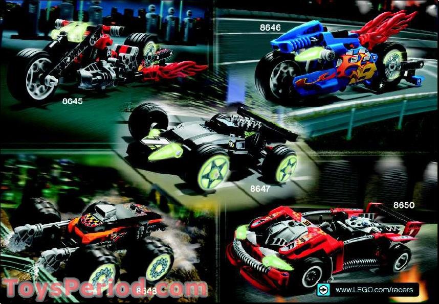 LEGO 8646 Speed Slammer Bike Instructions and Parts List