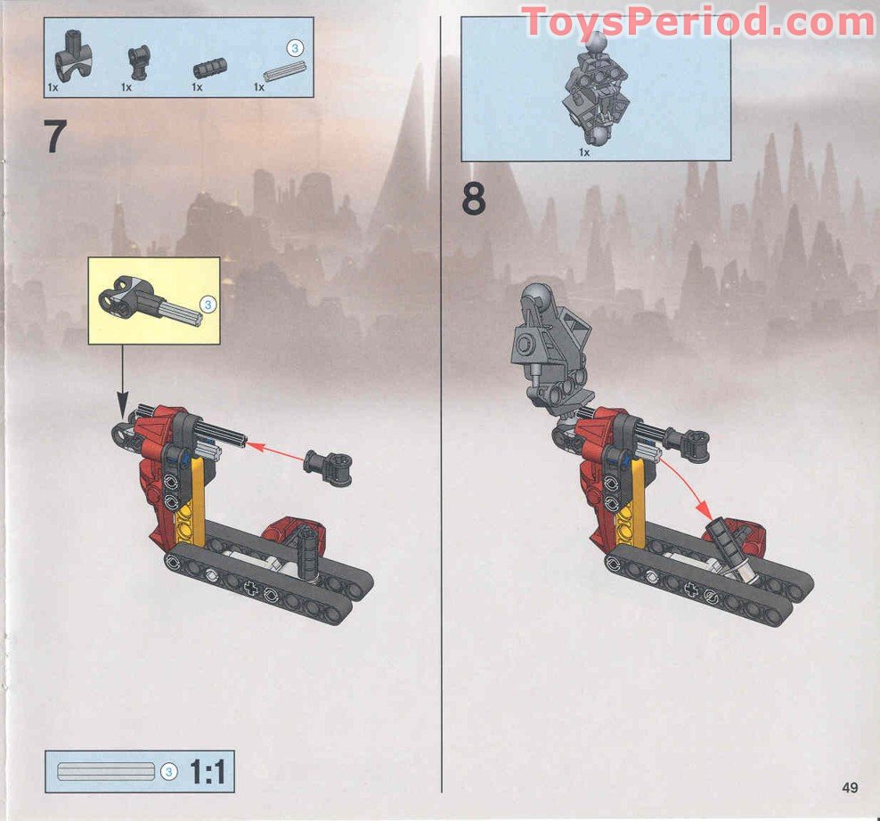 LEGO 8756 Sidorak Instructions and Parts List
