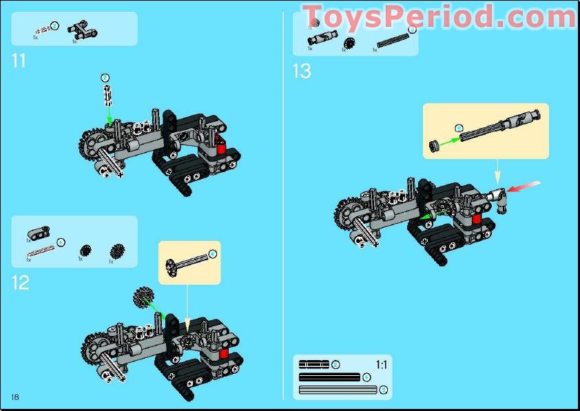 LEGO 8420 Street Bike Instructions and Parts List