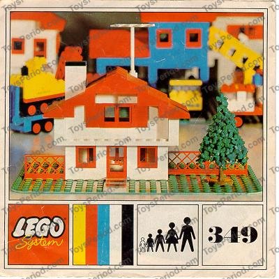 LEGO 349-1 Swiss Chalet Instructions and Parts List