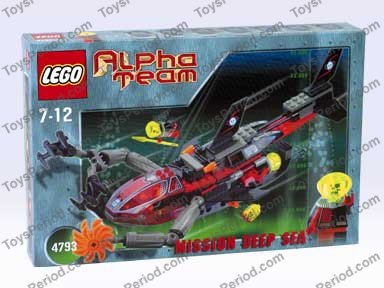 LEGO 4793 Ogel Shark Sub Instructions and Parts List